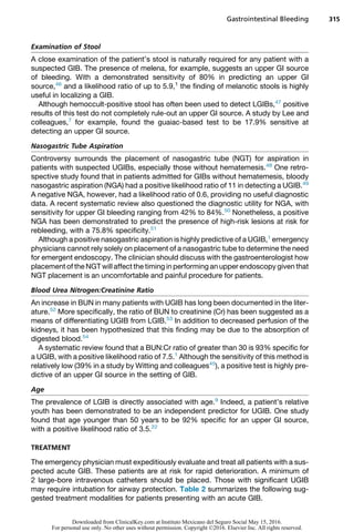 Gastrointestinal bleeding emerg med clin n am 2016 | PDF