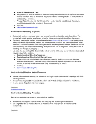 Gastrointestinal bleeding overview | PDF