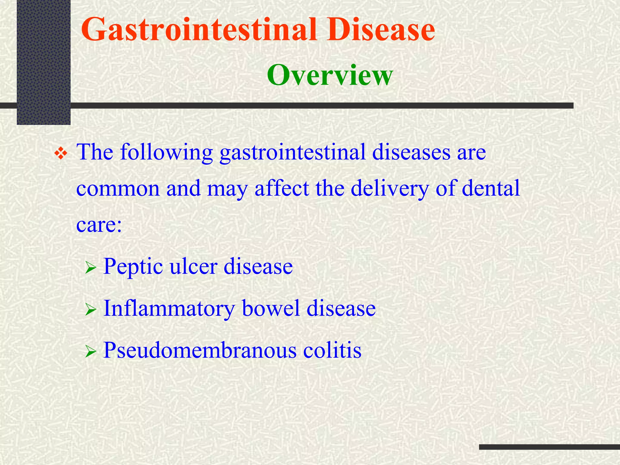 Gastrointestinal disease | PPT