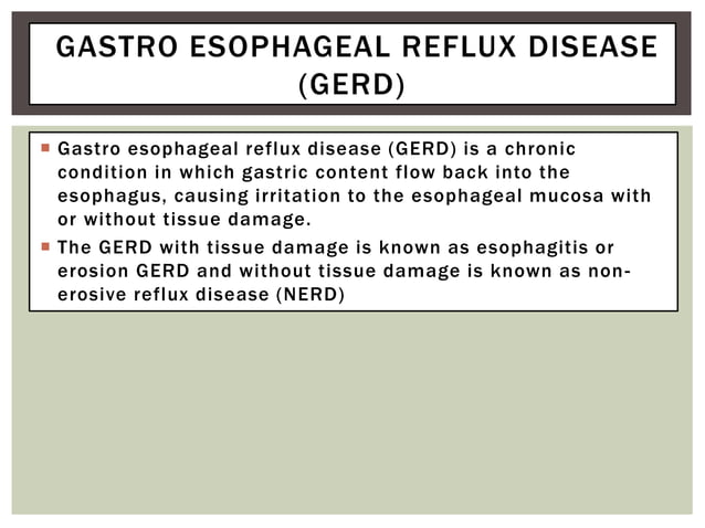 Gastrointestinal_Disorder.pptx, GERD, Peptic Ulcer Diseases ...