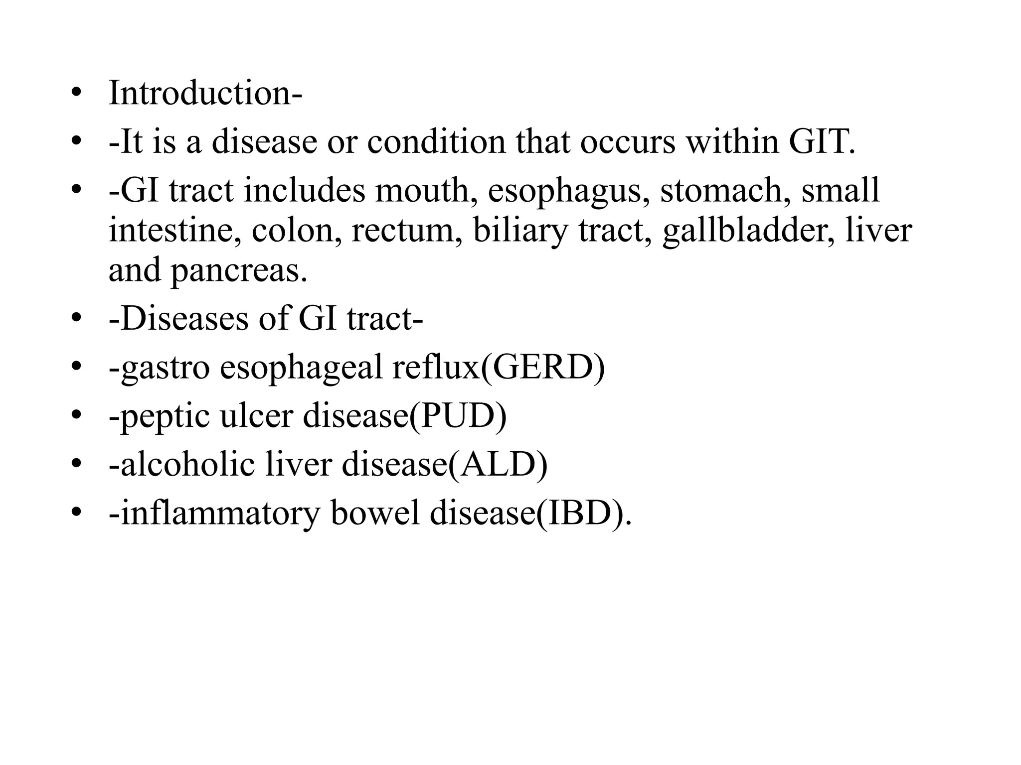 Gastrointestinal Disorders EDITED.pptx. second year | PPTX