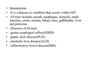 Gastrointestinal Disorders EDITED.pptx. second year | PPTX | Digestive ...