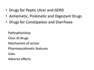 Gastrointestinal drugs | PPTX