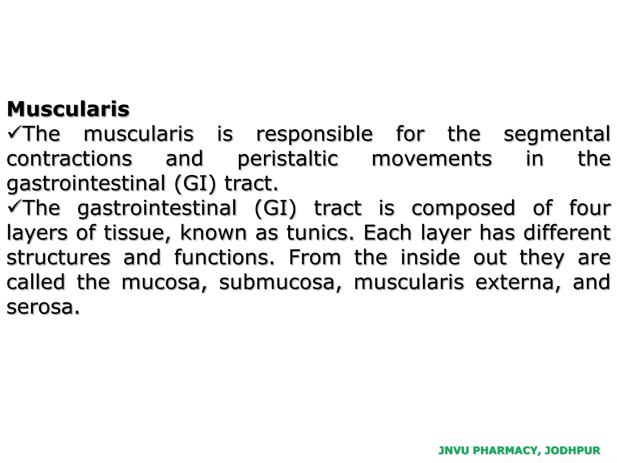GASTROINTESTINAL TRACT LAYERS | PPTX