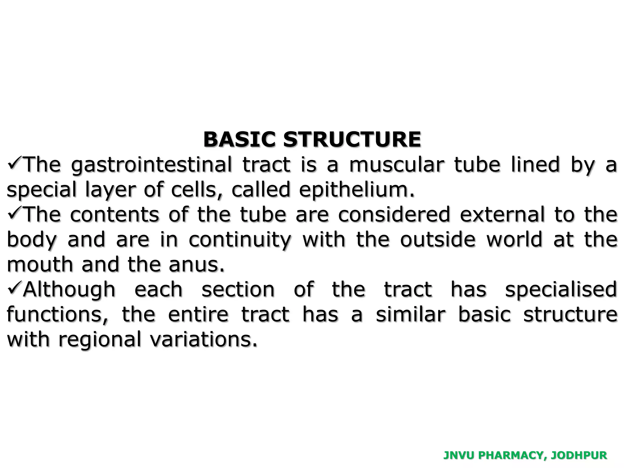 GASTROINTESTINAL TRACT LAYERS | PPTX