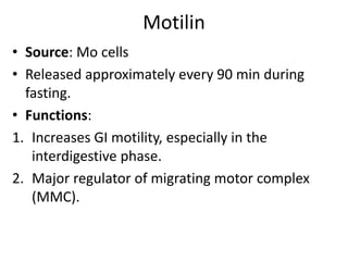 Gastrointestinal peptides | PPTX