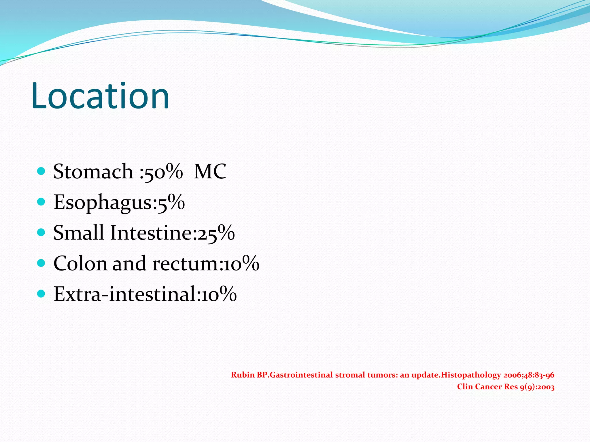 Gastrointestinal stromal tumor(gist) | PPTX