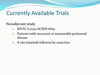 Gastrointestinal stromal tumor(gist) | PPTX