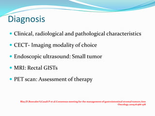 Gastrointestinal stromal tumor(gist) | PPTX