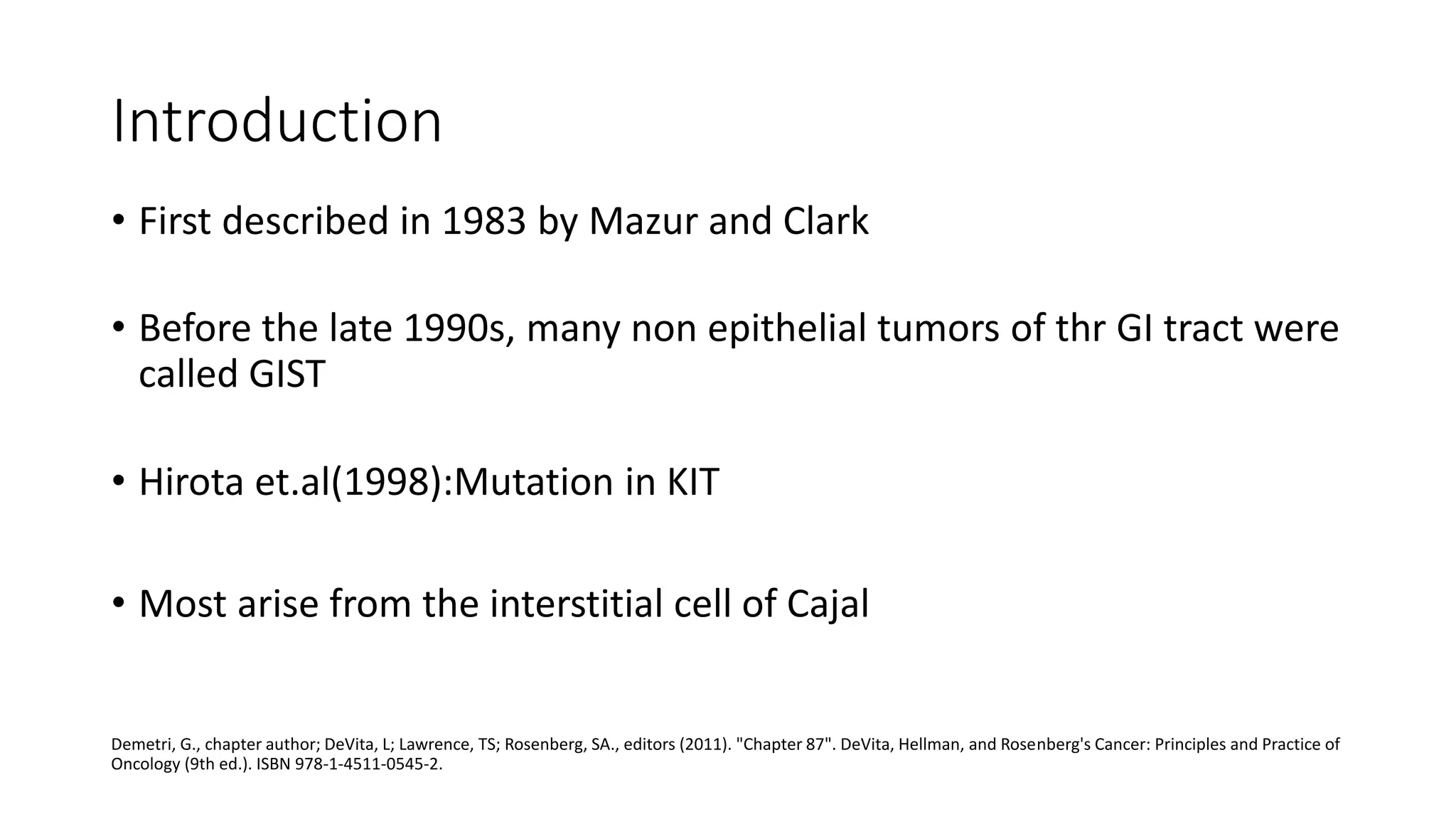 Gastrointestinal stromal tumors | PPTX