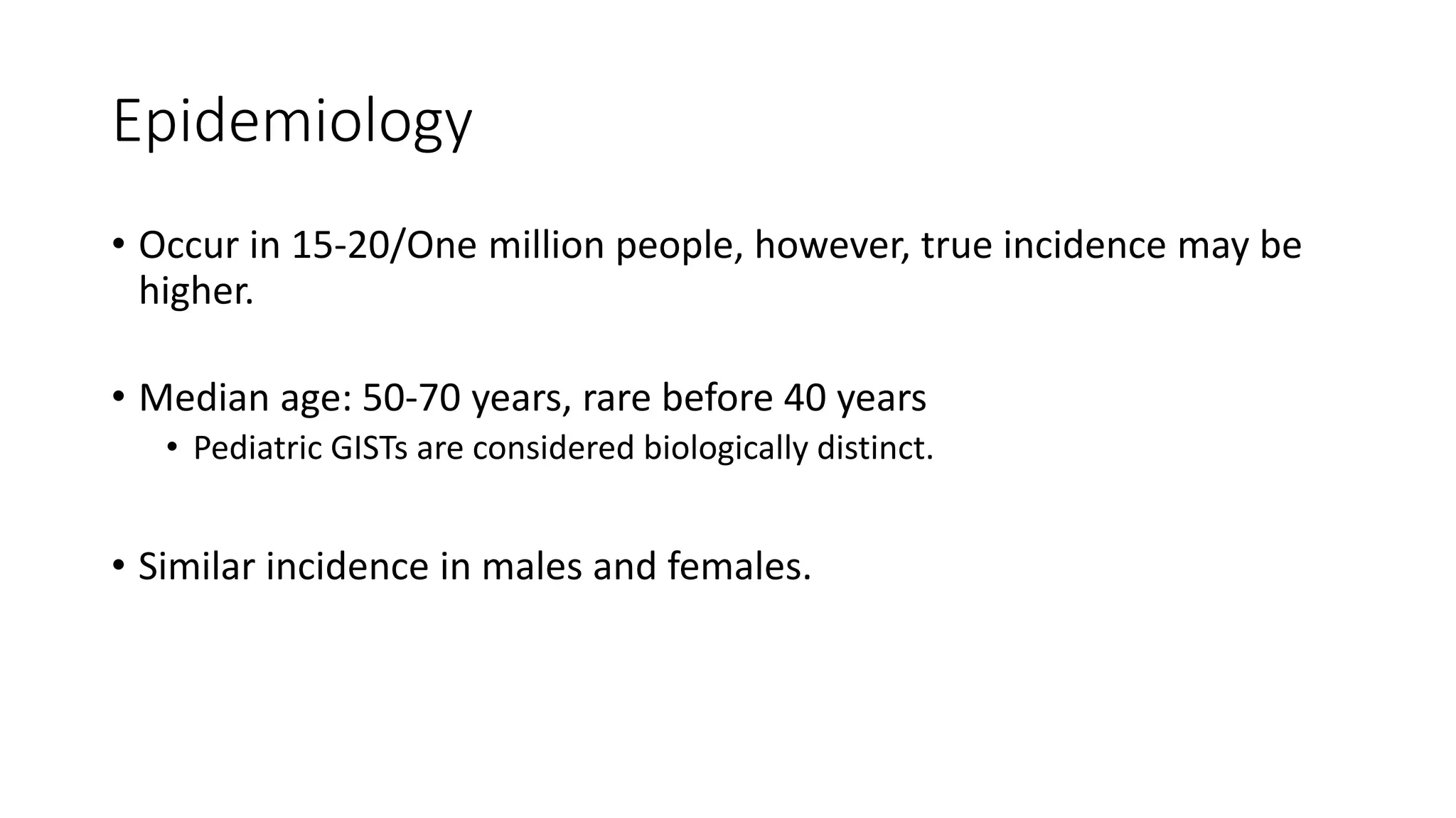 Gastrointestinal stromal tumors | PPTX