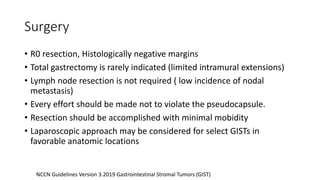Gastrointestinal stromal tumors | PPTX