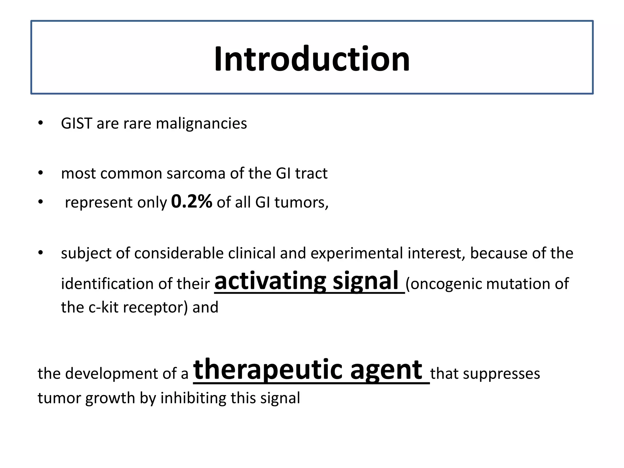 Gastrointestinal stromal tumours | PPTX