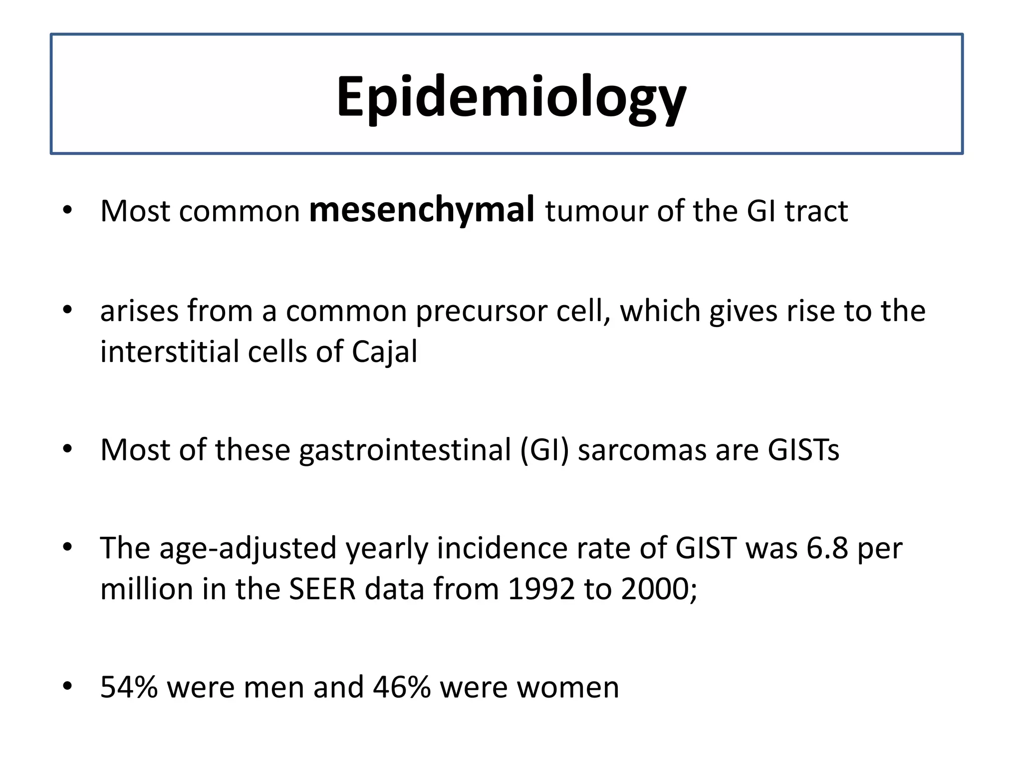 Gastrointestinal stromal tumours | PPTX