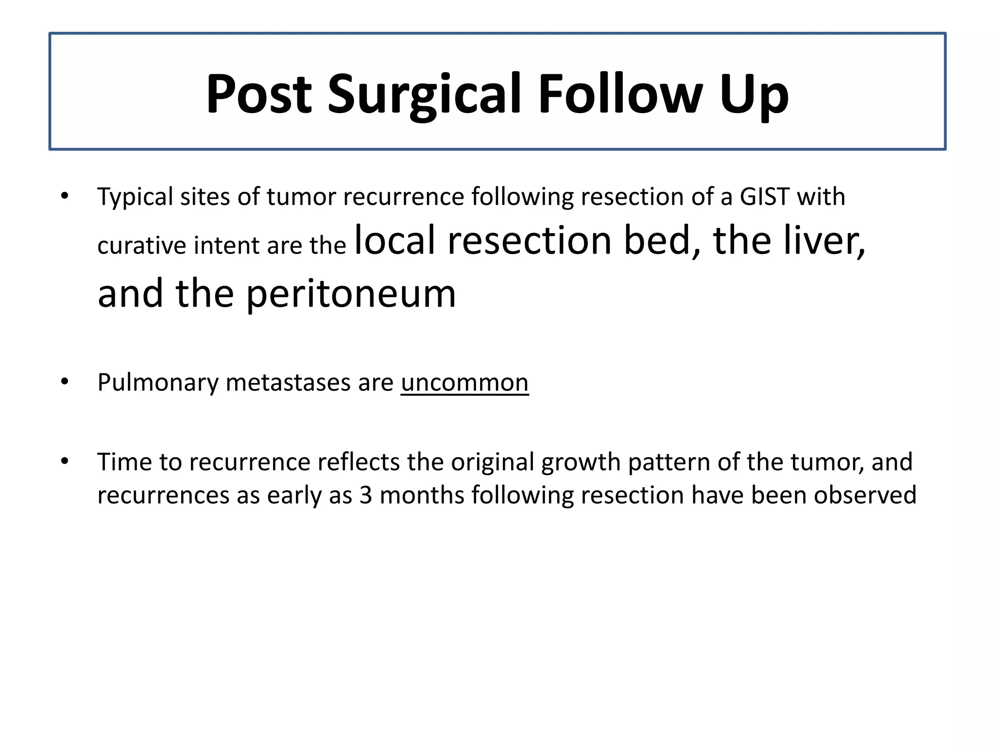 Gastrointestinal stromal tumours | PPTX