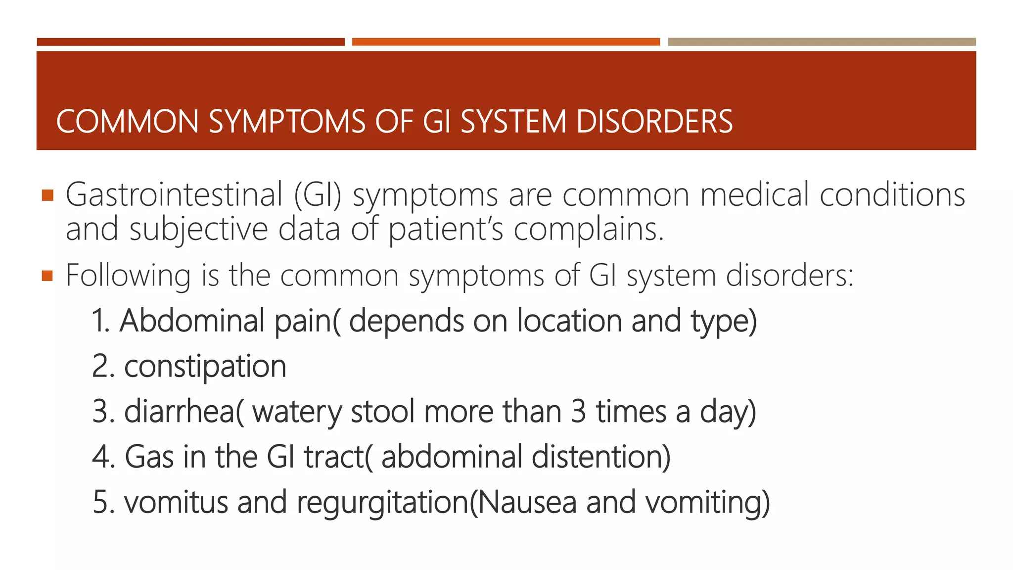 Gastrointestinal signs and symptoms | PPTX