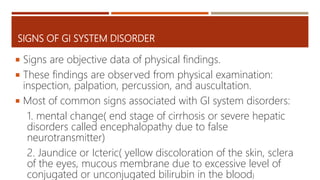 Gastrointestinal signs and symptoms | PPTX