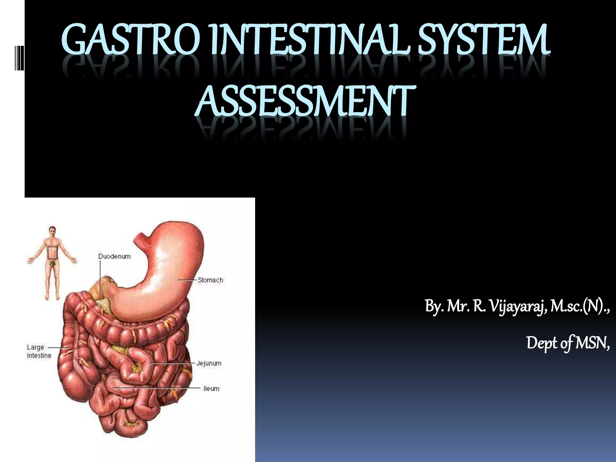 Gastrointestinal System Assessment Guide | PPT