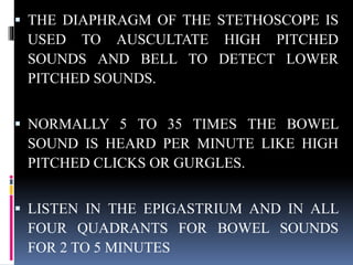 Gastro intestinal system assessment | PPTX
