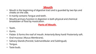 Overview of Gastrointestinal Tract. .... | PPTX