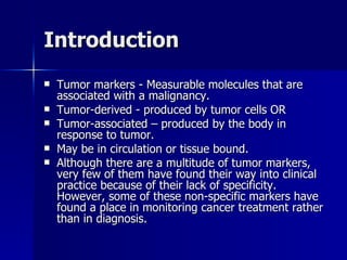 Gastrointestinal Tumour Markers | PPT