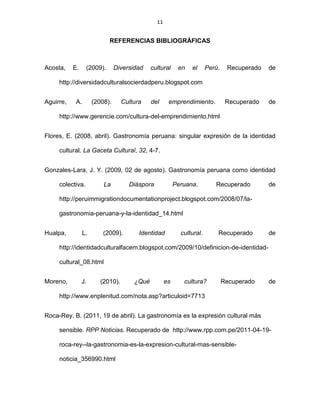 Gastronomía Como Identidad Cultural Pdf