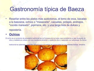 Gastronomia de Baeza | PPT