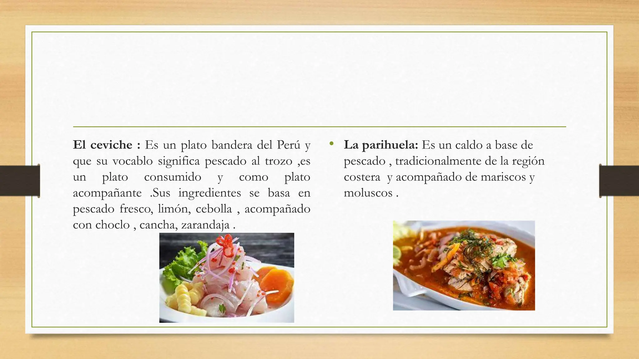 GASTRONOMIA, RESEÑA DE LOS PLATOS TIPICOS EN EL PERU- AI.pptx