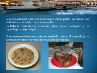Gastronomia Exposicion De Italiano | PPTX