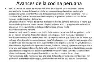 Gastronomia peruana y turismo | PPTX