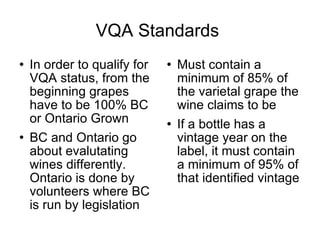 Gastronomy Bc Wine Slideshow | PPT