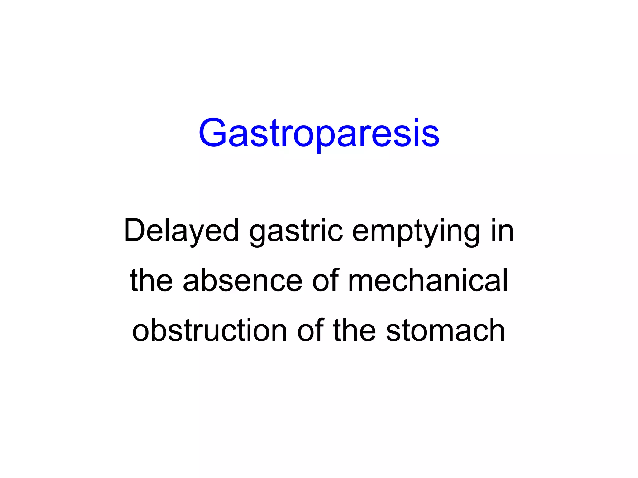 Gastroparesis | PPT
