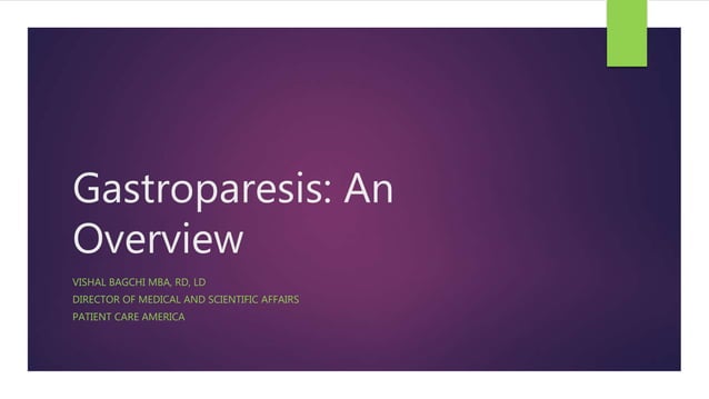 Gastroparesis in Chronic Kidney Disease | PPT