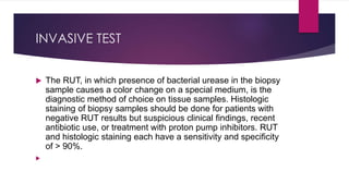 H. Pylori as an etiological factor in Peptic ulcer disease. | PPTX