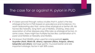 H. Pylori as an etiological factor in Peptic ulcer disease. | PPTX