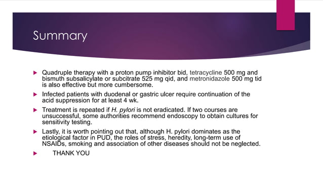 H. Pylori as an etiological factor in Peptic ulcer disease. | PPTX ...