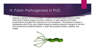 H. Pylori as an etiological factor in Peptic ulcer disease. | PPTX
