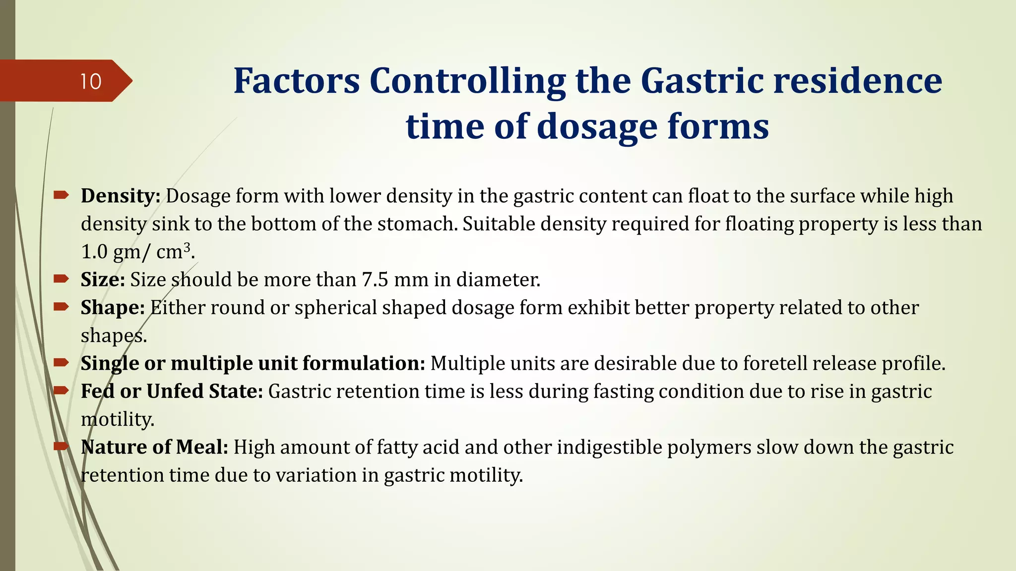 Gastroretentive Drug Delivery System | PDF