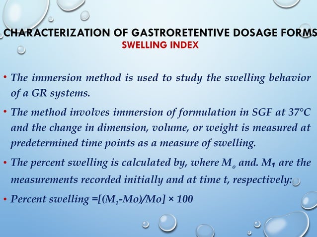 gastroretentive Drug delivery systems and applications | PPT
