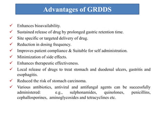 Gastroretentive drug delivery system by mali vv | PPTX