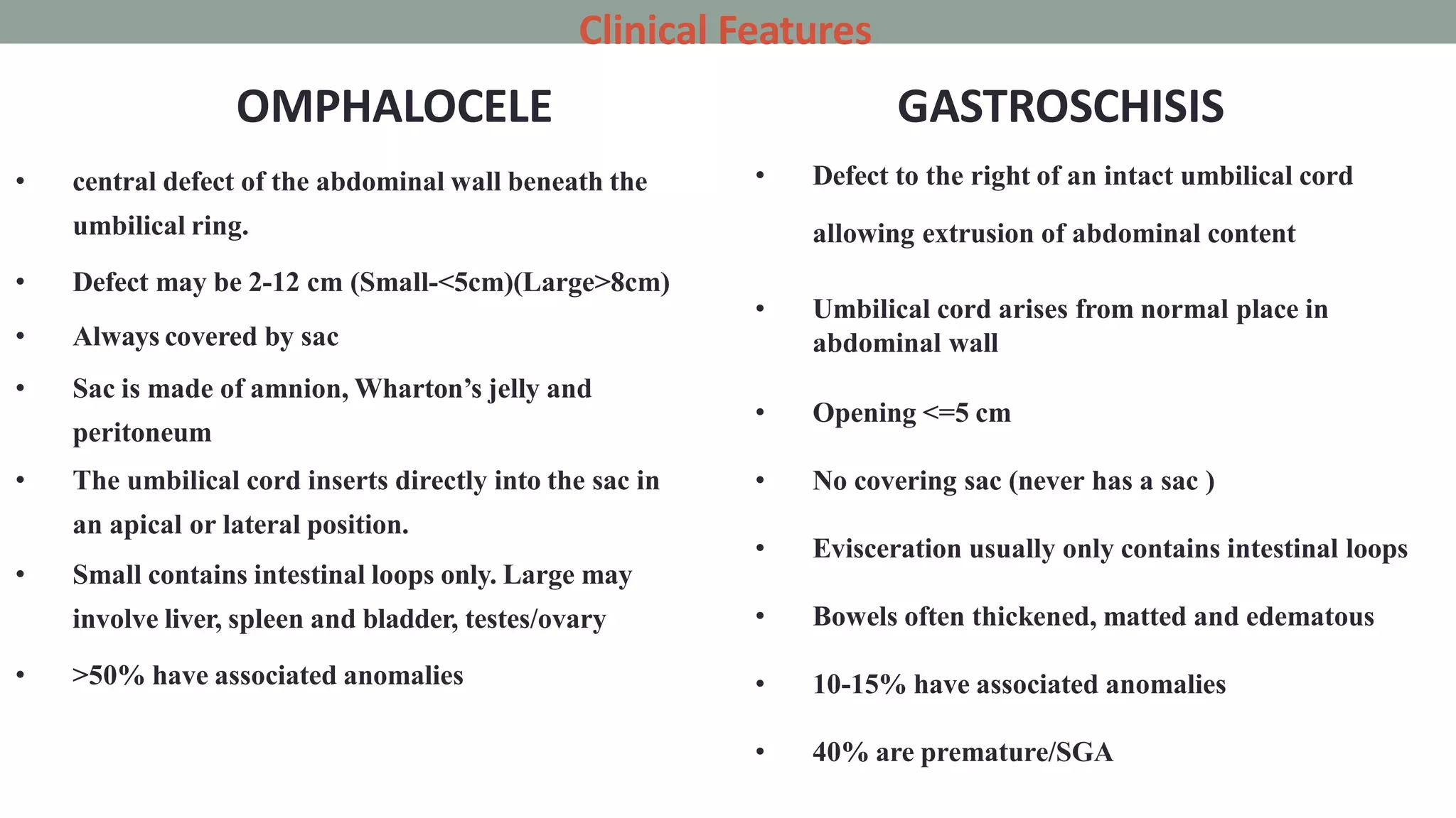 GASTROSCHISIS AND OMPHALOCELE.pptx | Pregnancy | Reproductive Health