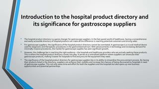 Gastroscope Suppliers - HPD | PPT