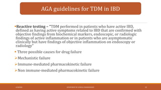 Gastro seminar TDM of biologics in ibd | PPTX