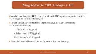 Gastro seminar TDM of biologics in ibd | PPTX
