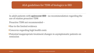 Gastro seminar TDM of biologics in ibd | PPTX