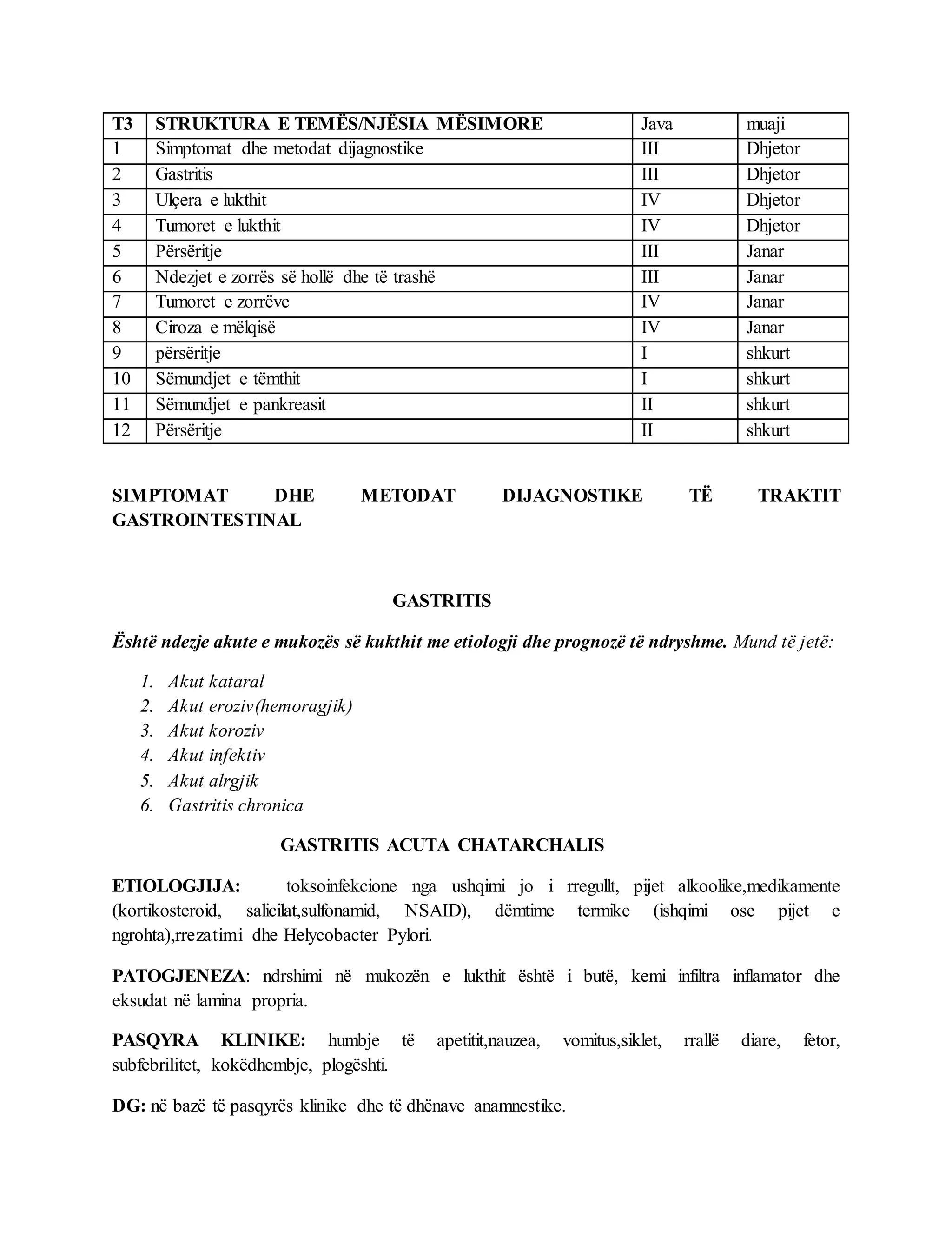 Gastro- interna skripta viti 3 për motra medicinale | PDF