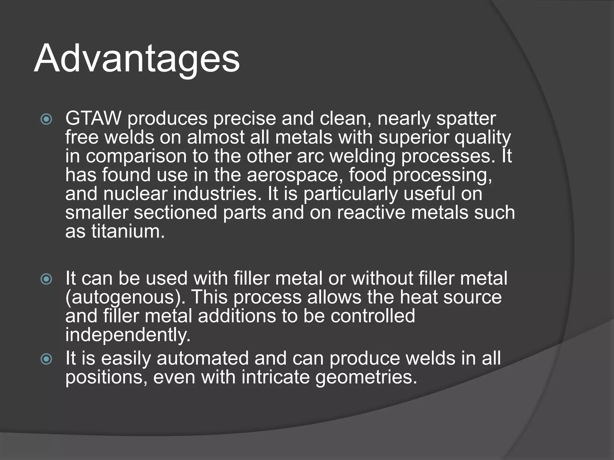 Gas tungsten arc welding | PPTX