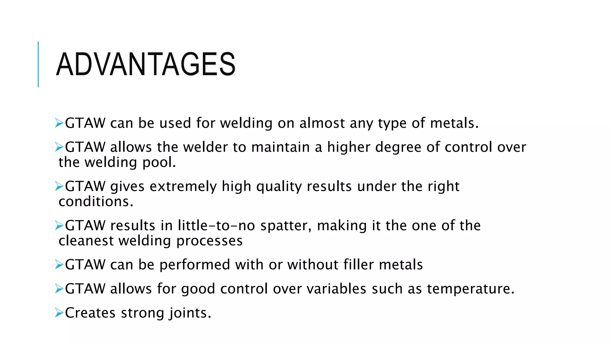 Gas tungsten arc welding | PPTX