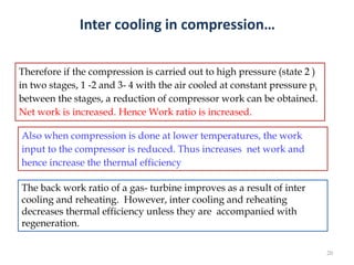 Gas turbine 2 - regeneration and intercooling | PPTX
