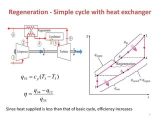 Gas turbine 2 - regeneration and intercooling | PPTX